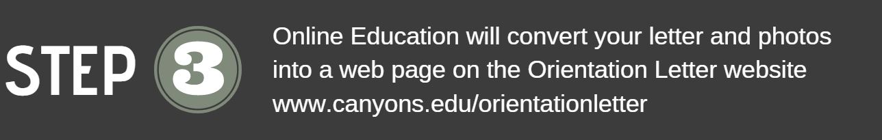Instructor Guide to Orientation Letters