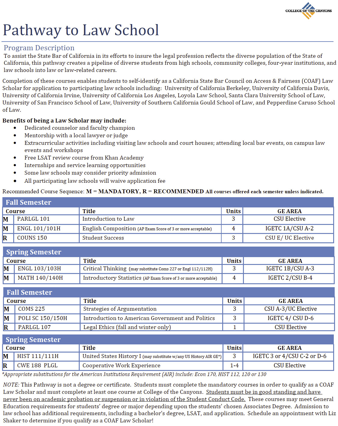 Paralegal Studies | Pathway to Law School Program Description